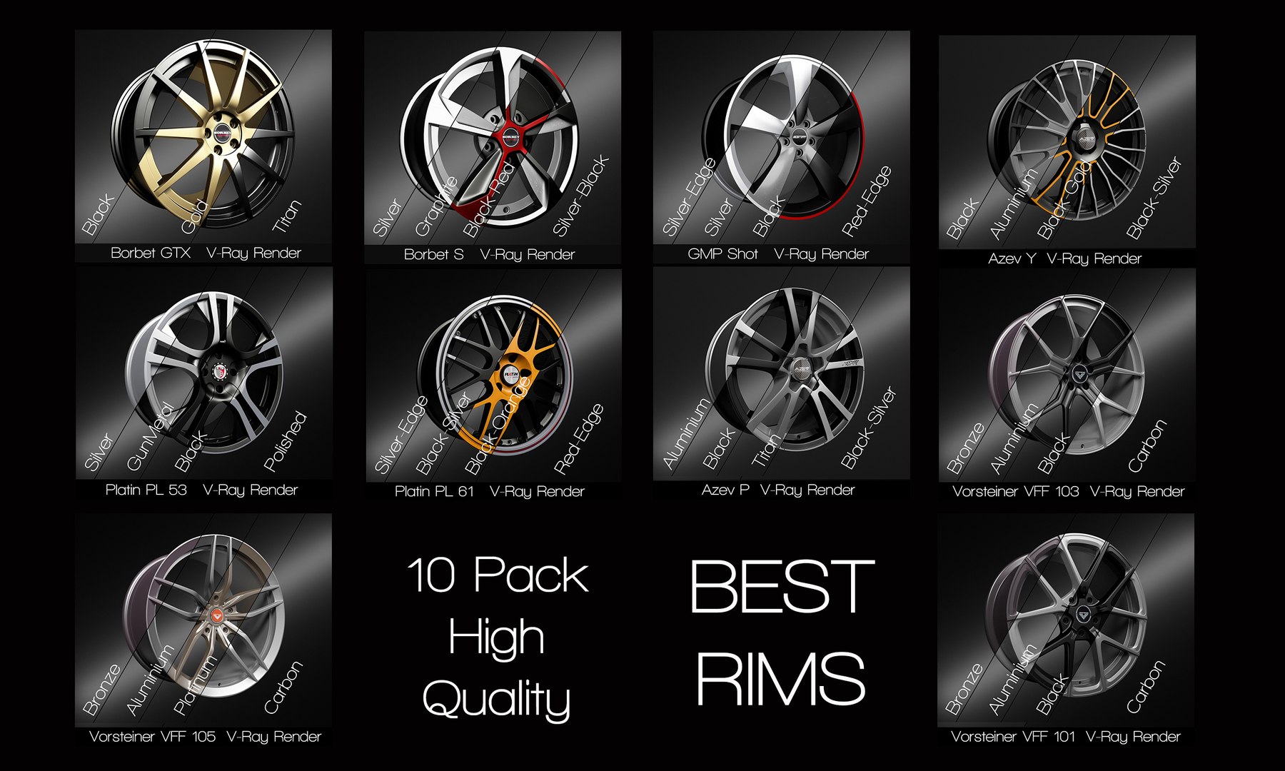 3D Rim Pack - TurboSquid 1382899