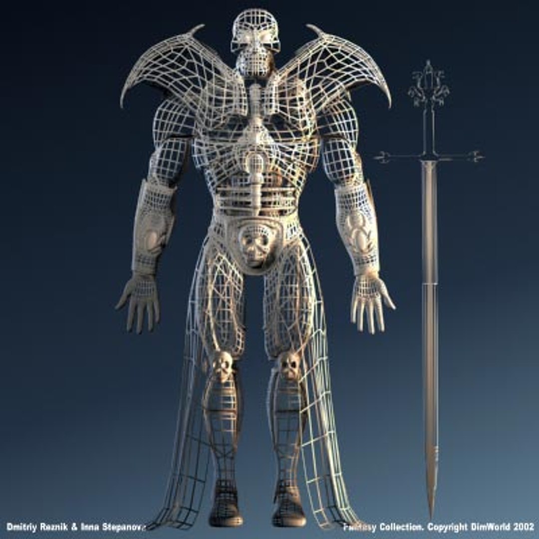 Fantasy Character Mage Warrior 3d Model