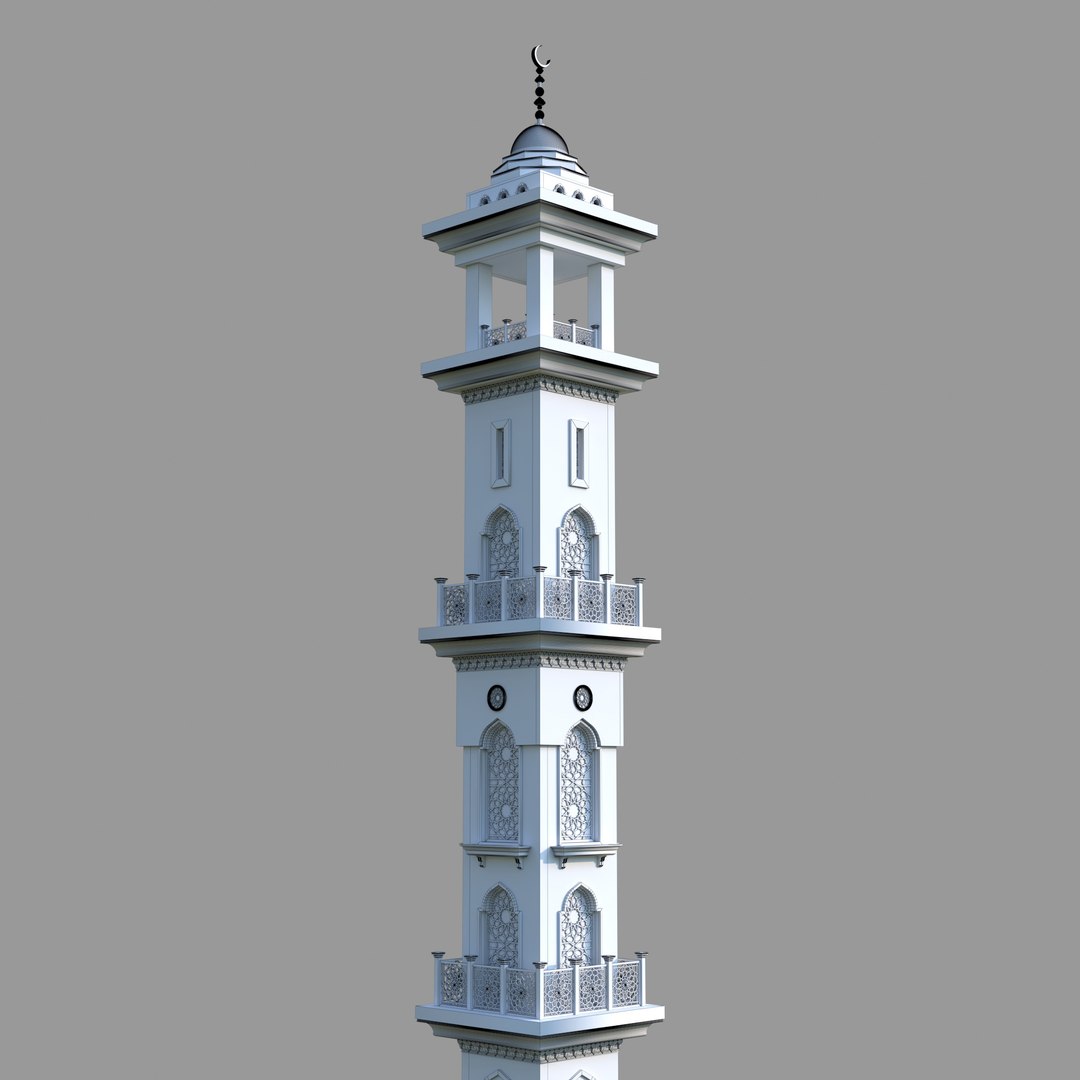 Mosque Minaret 3D Model - TurboSquid 1741551
