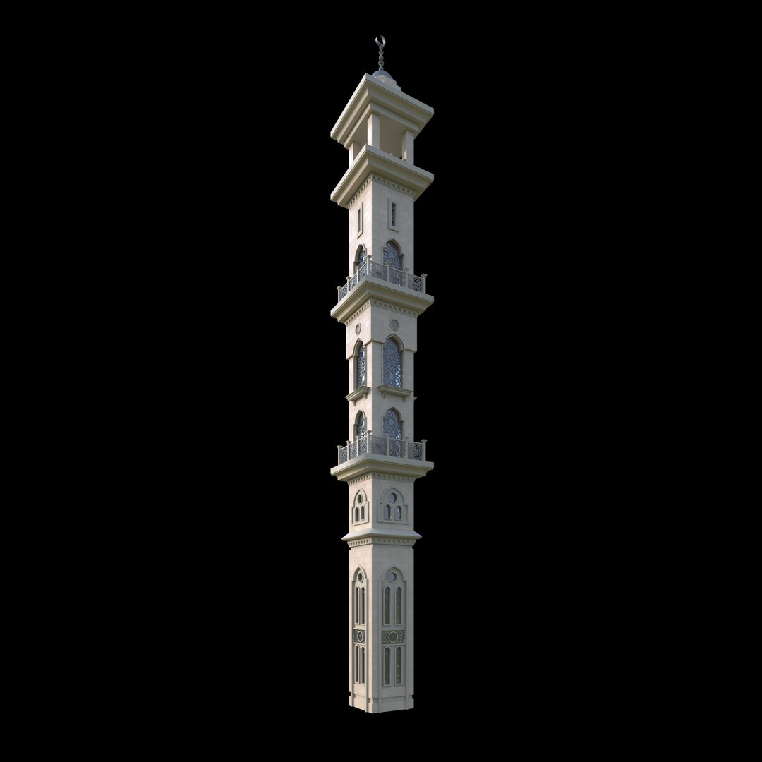 Mosque Minaret 3D Model - TurboSquid 1741551