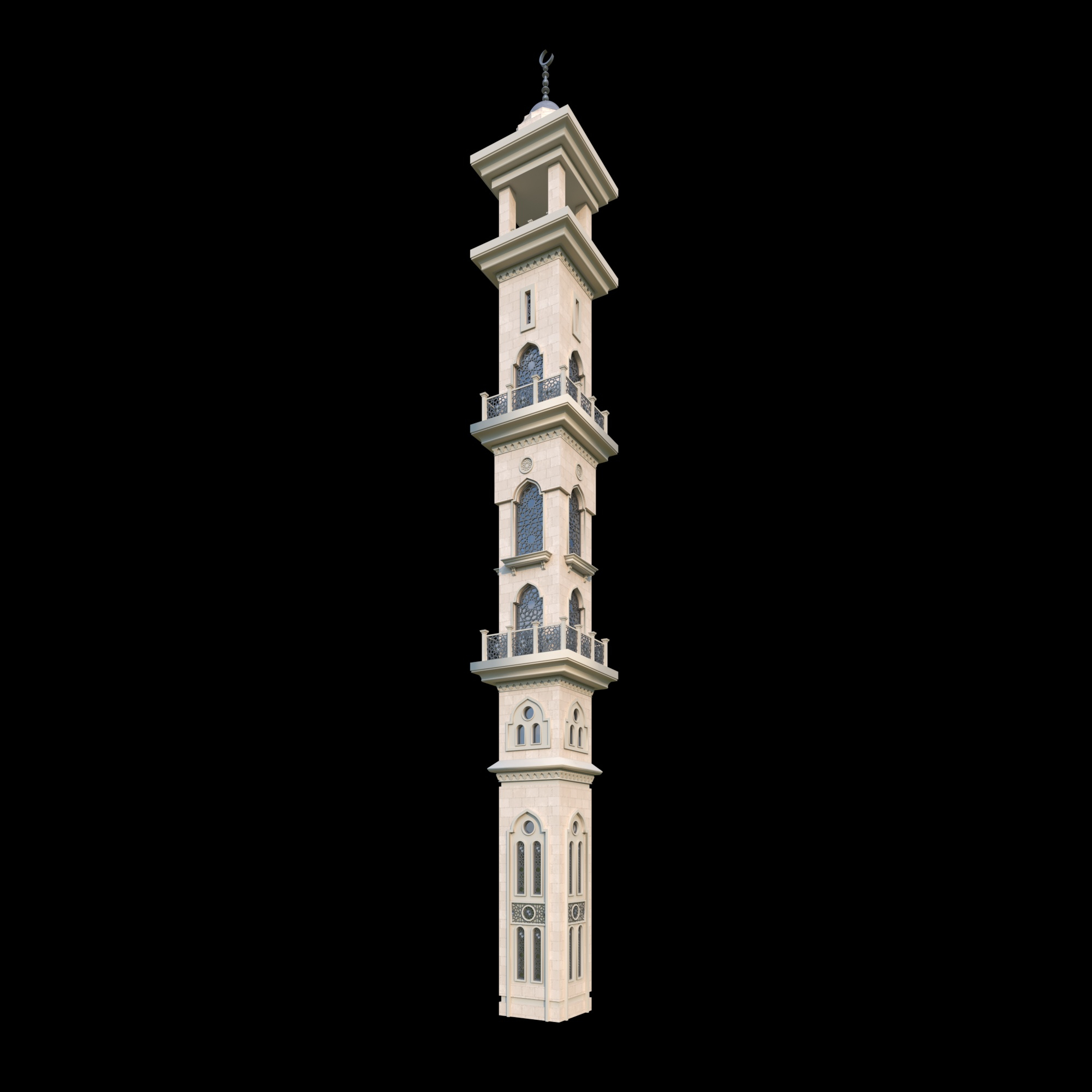 Mosque Minaret 3D model - TurboSquid 1741551