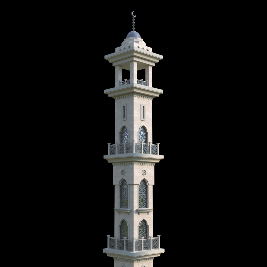 Mosque Minaret 3D Model - TurboSquid 1741551
