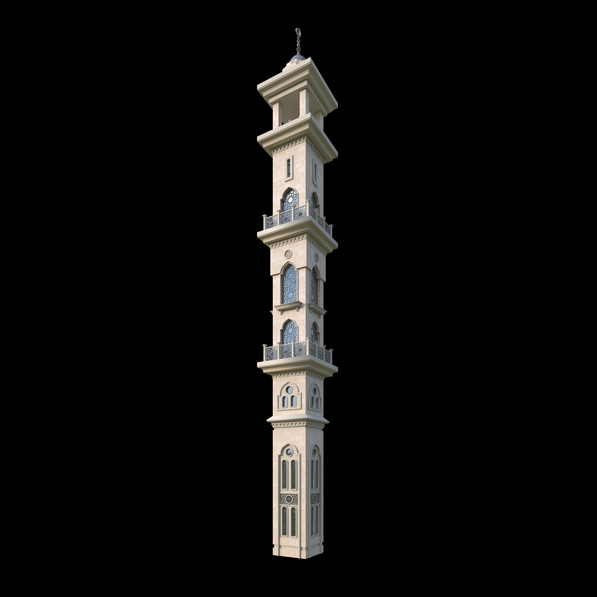 Mosque Minaret 3D model - TurboSquid 1741551