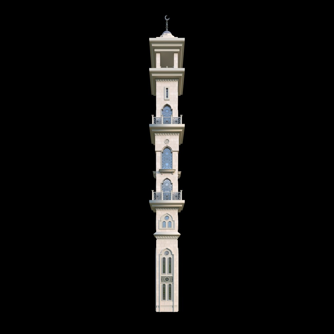 Mosque Minaret 3D Model - TurboSquid 1741551