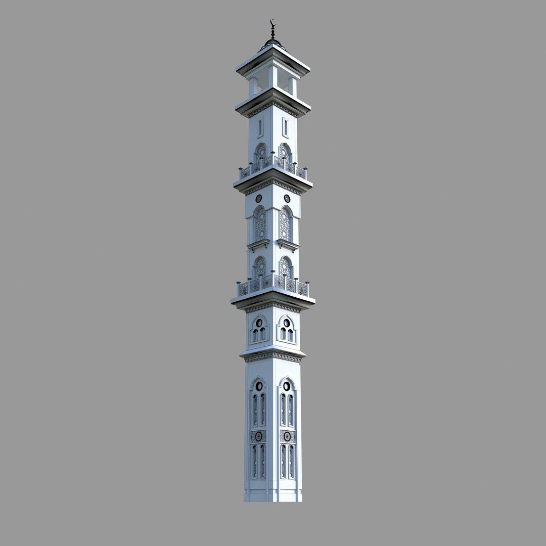 Mosque Minaret 3D Model - TurboSquid 1741551