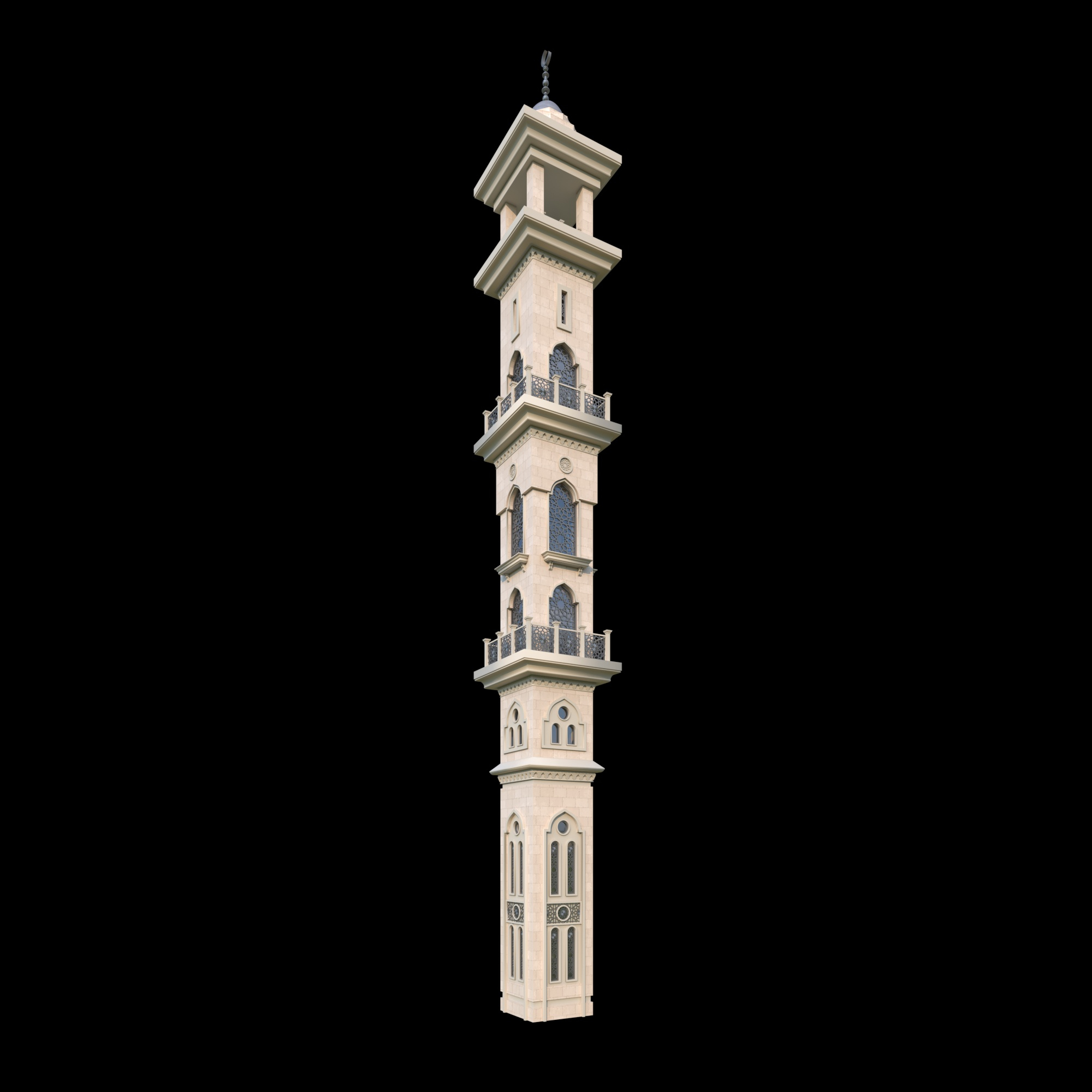 Mosque Minaret 3D model - TurboSquid 1741551