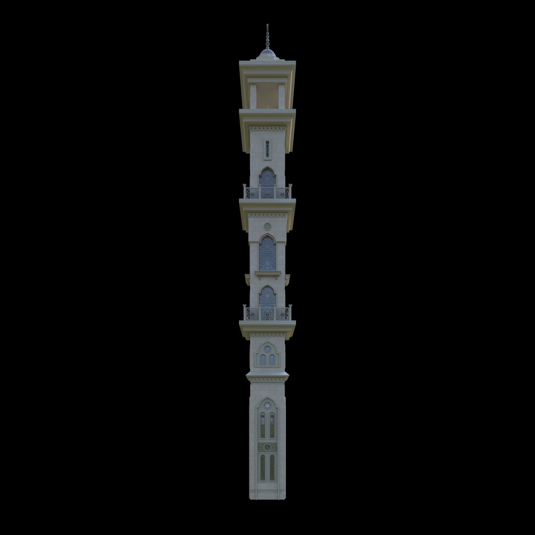 Mosque Minaret 3D Model - TurboSquid 1741551