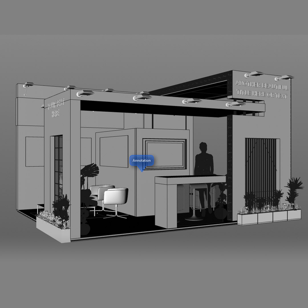 3D model stand exhibition design - TurboSquid 1345037