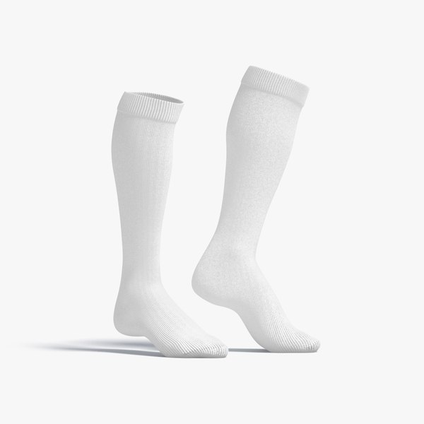 3D White Single Socks different shapes - fabric sox pair - TurboSquid ...