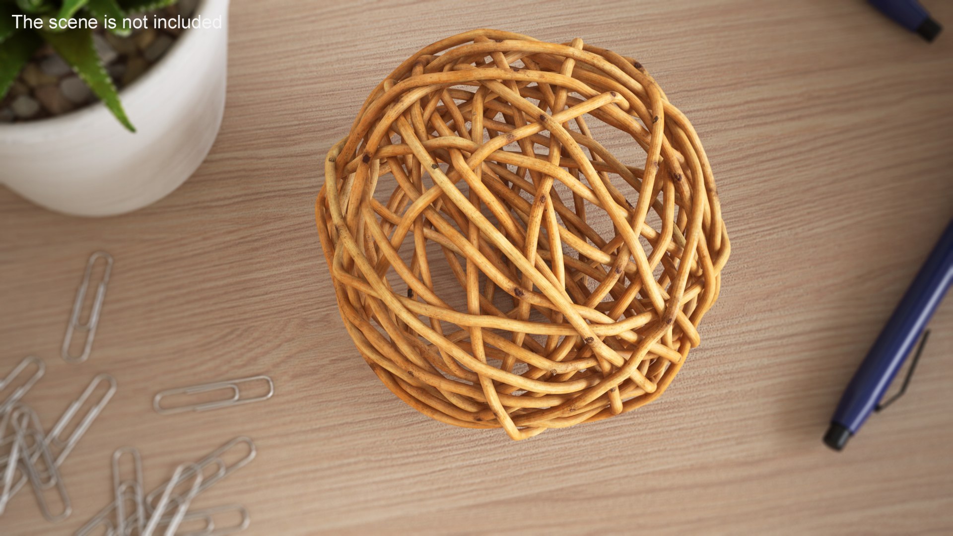 3D Decorative Rattan Twig Orb Hazel - TurboSquid 2078004