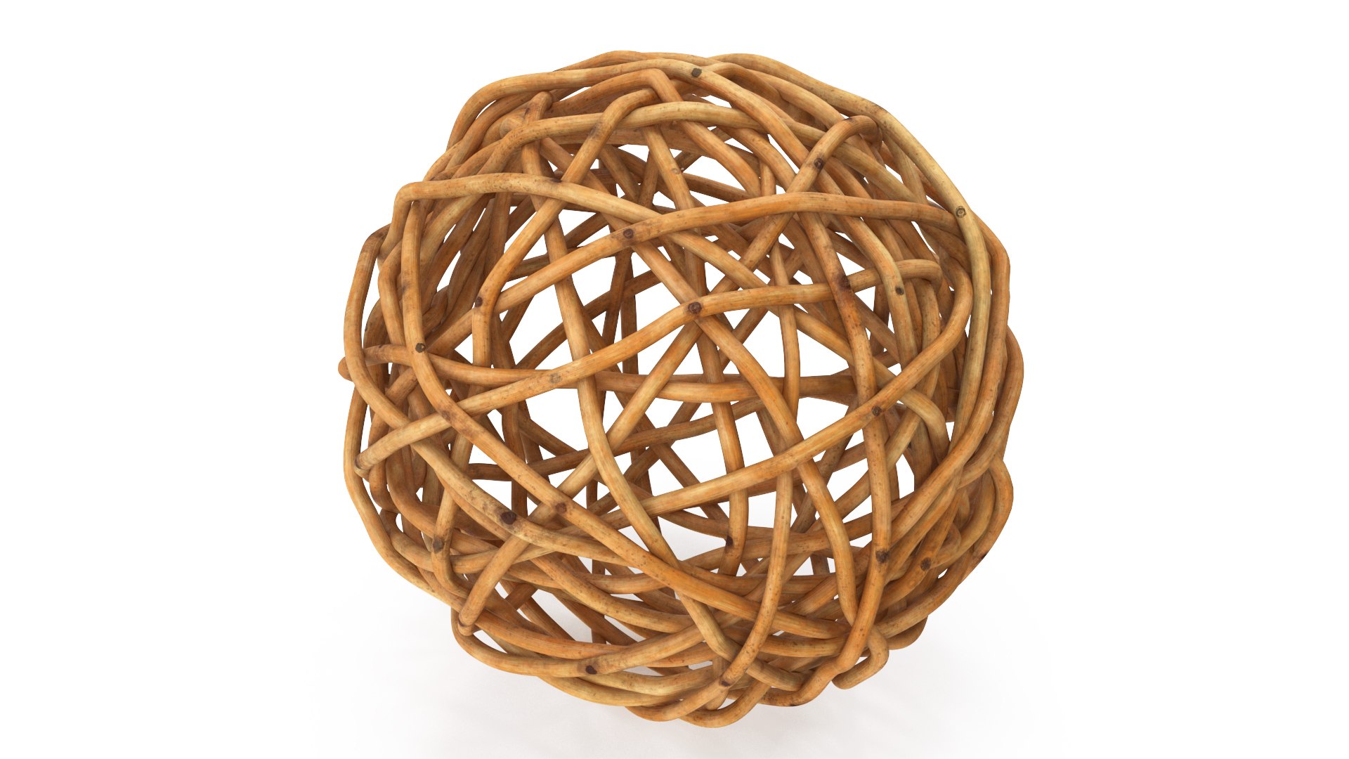 3D Decorative Rattan Twig Orb Hazel - TurboSquid 2078004