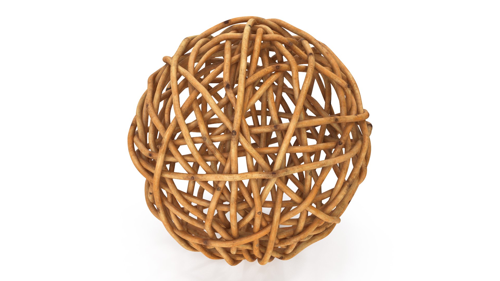 3D Decorative Rattan Twig Orb Hazel - TurboSquid 2078004