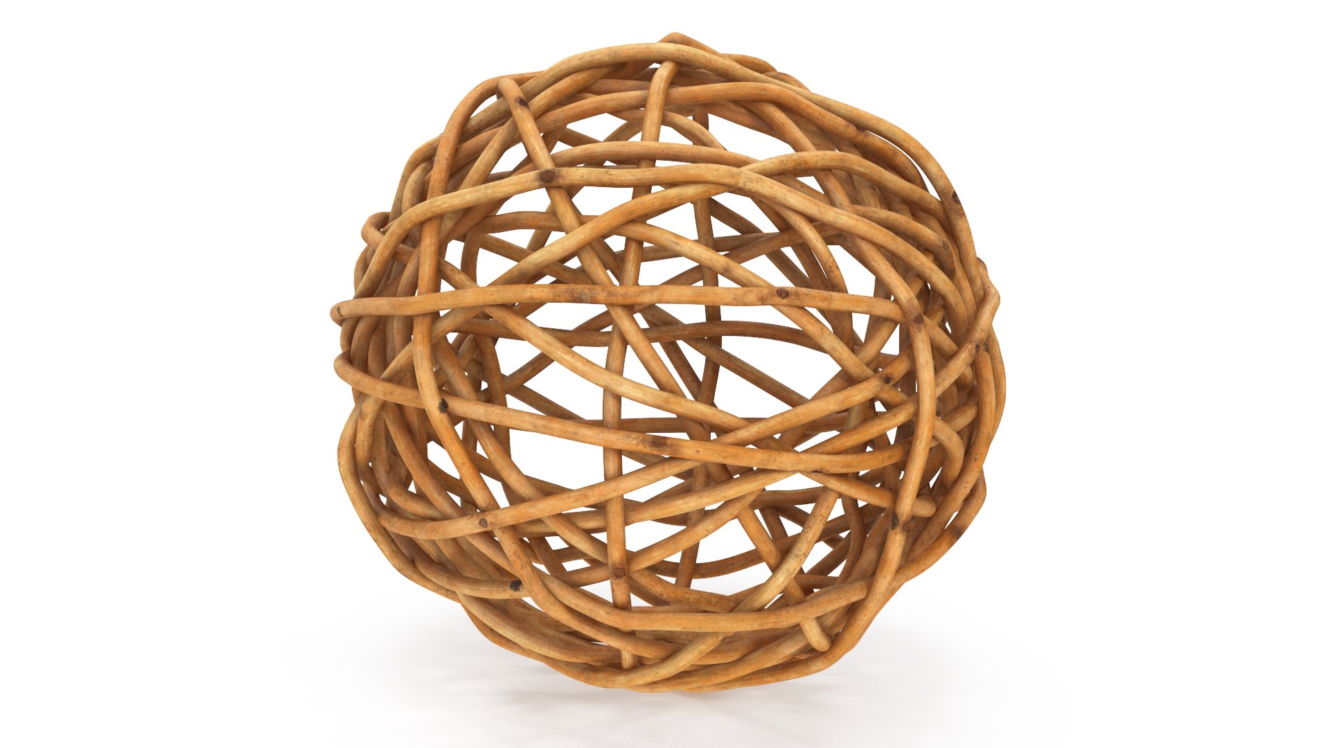 3D Decorative Rattan Twig Orb Hazel - TurboSquid 2078004