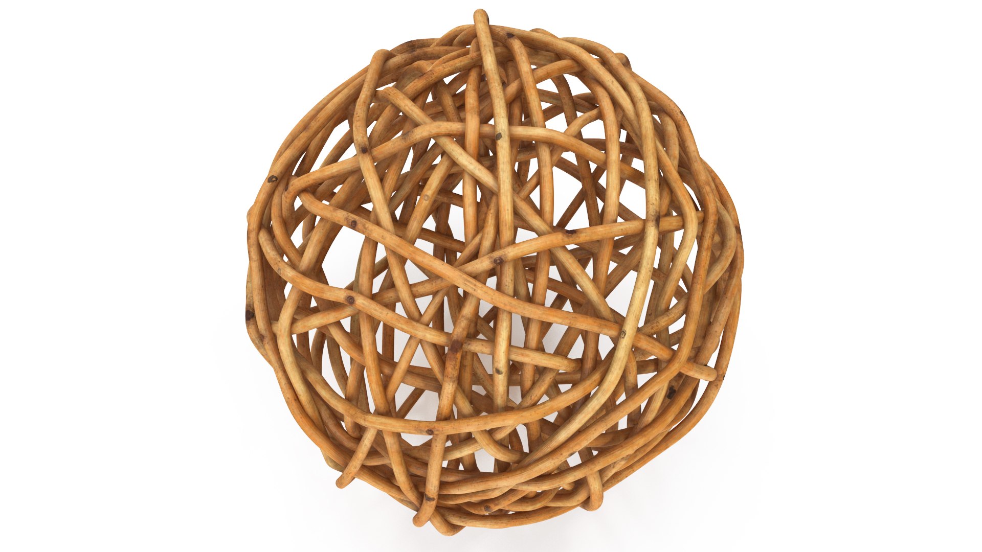 3D Decorative Rattan Twig Orb Hazel - TurboSquid 2078004