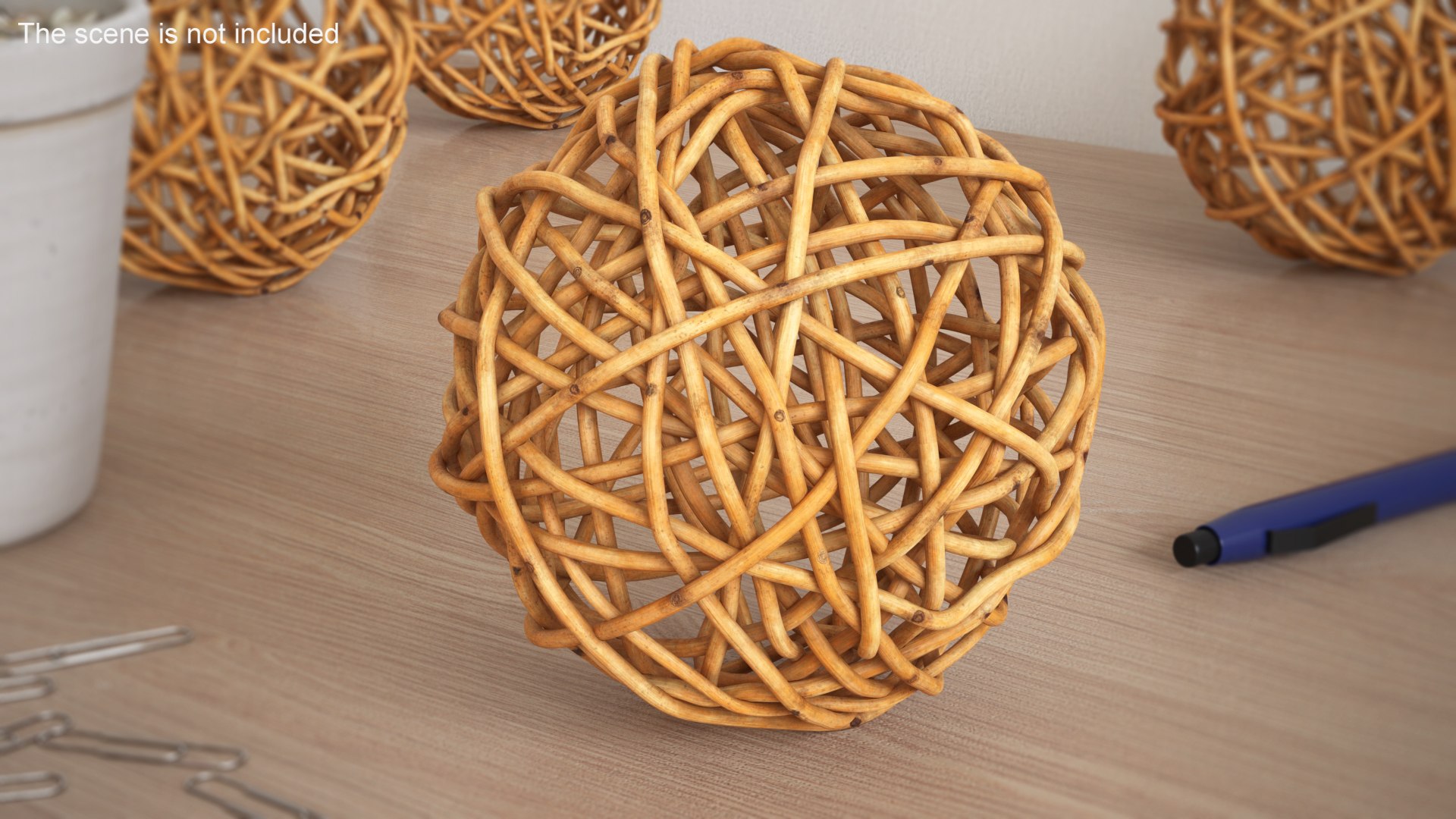 3D Decorative Rattan Twig Orb Hazel - TurboSquid 2078004