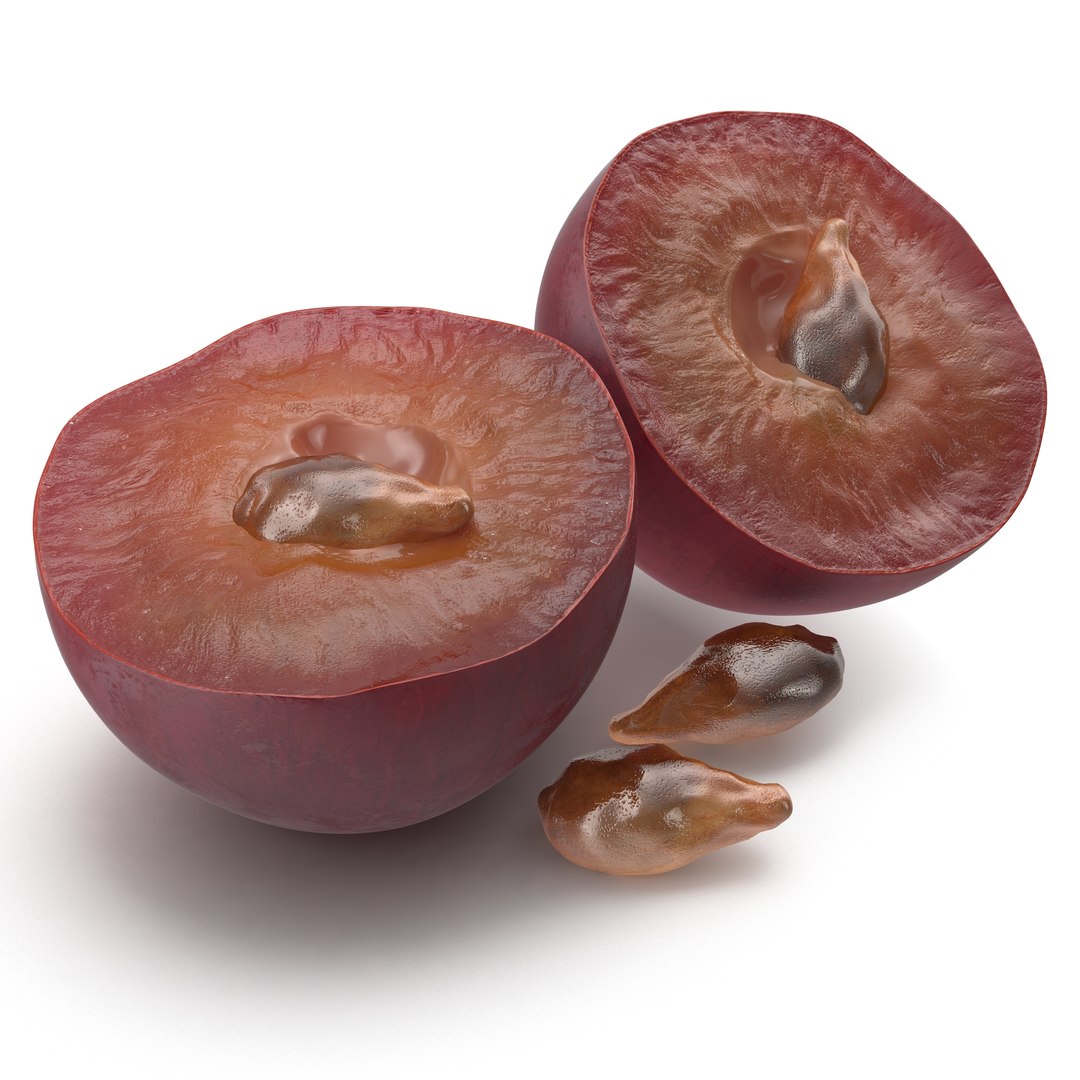 3d Red Grape Cross Section Model