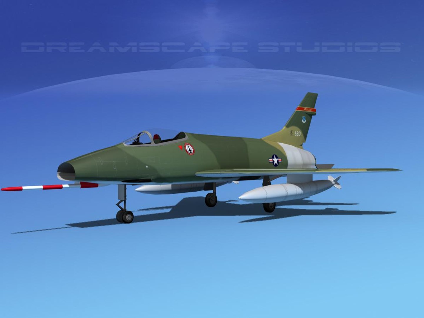 3d super sabre north american model
