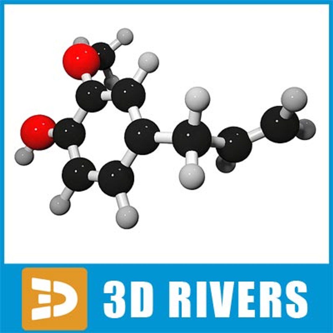 3ds max eugenol molecule structure