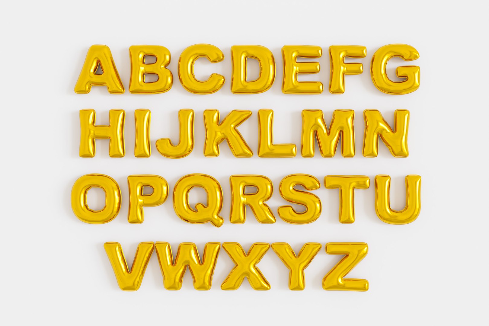 3D Model Balloons Alphabet - TurboSquid 2305028