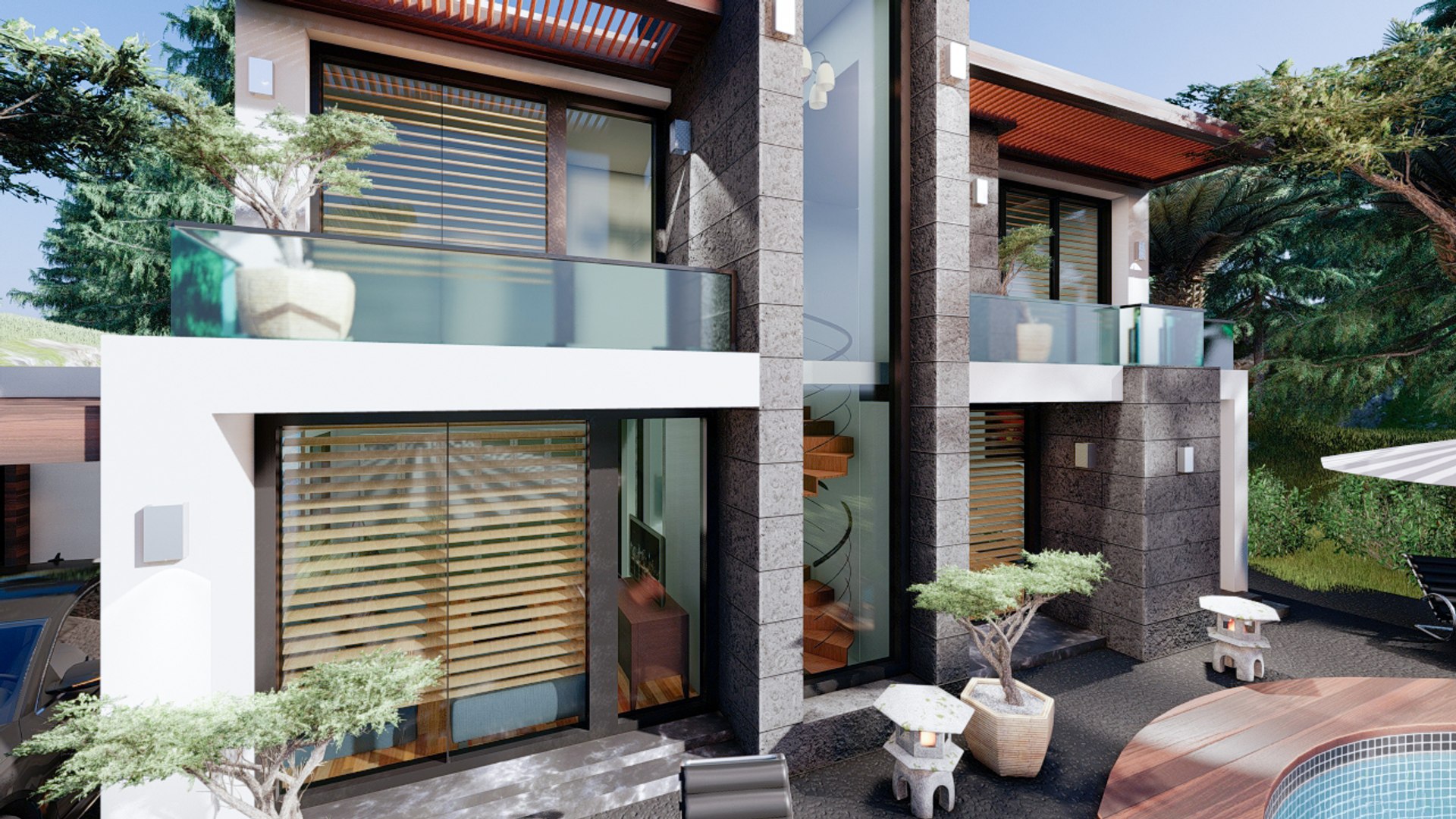 Modern Contemporary Villa 2 Model - TurboSquid 1557045