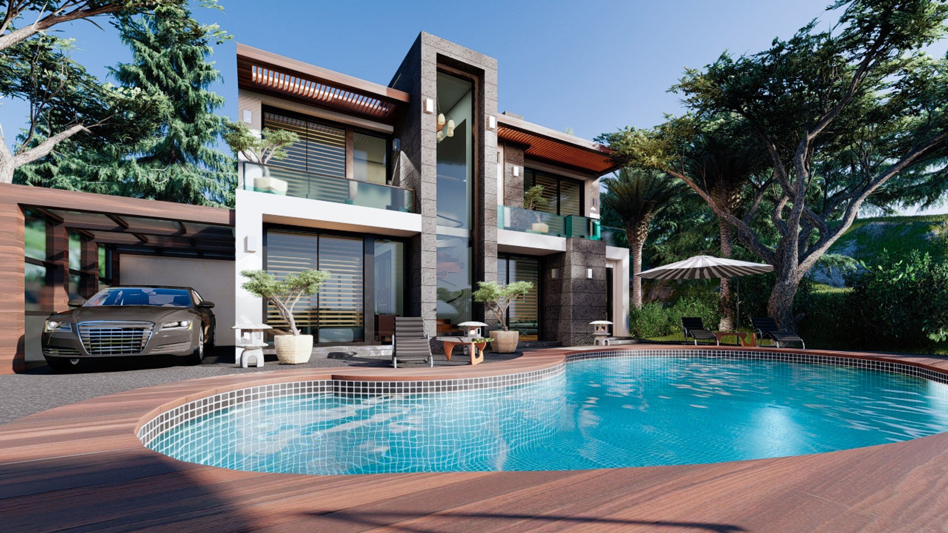 Modern Contemporary Villa 2 Model - TurboSquid 1557045