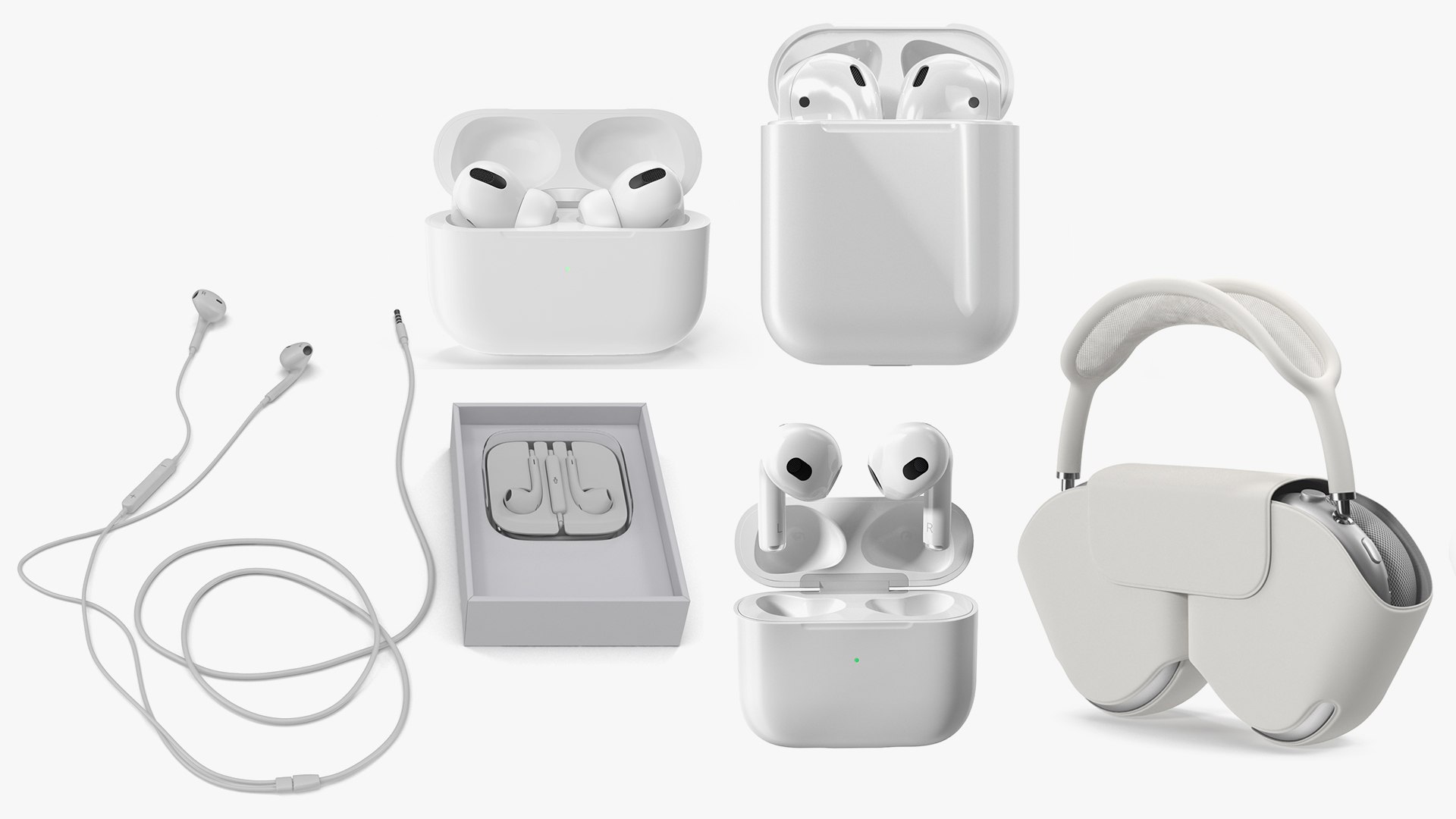 Apple EarPods Collection 4 model - TurboSquid 1874240