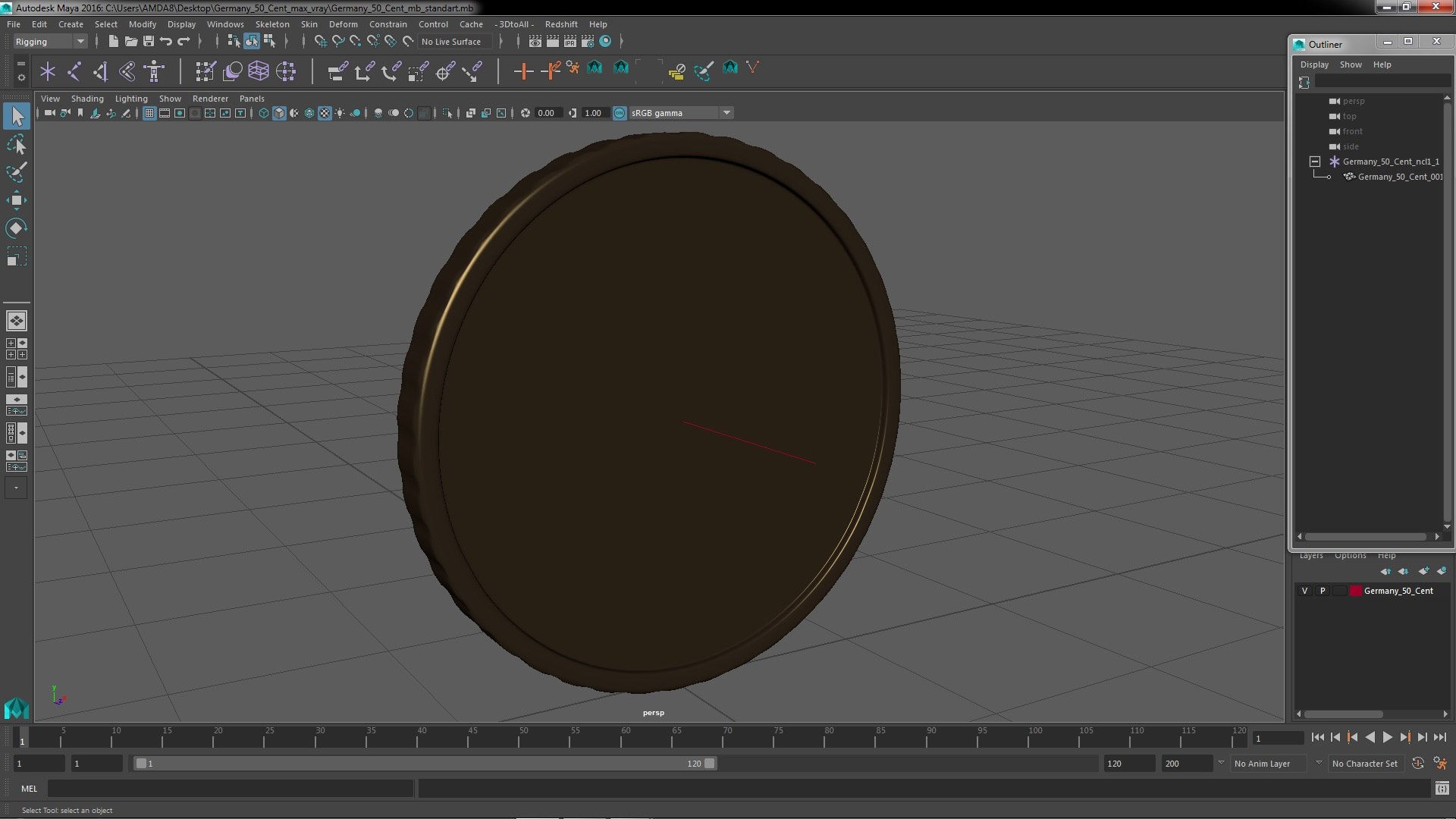 3D Germany 50 Cent Model - TurboSquid 2121386