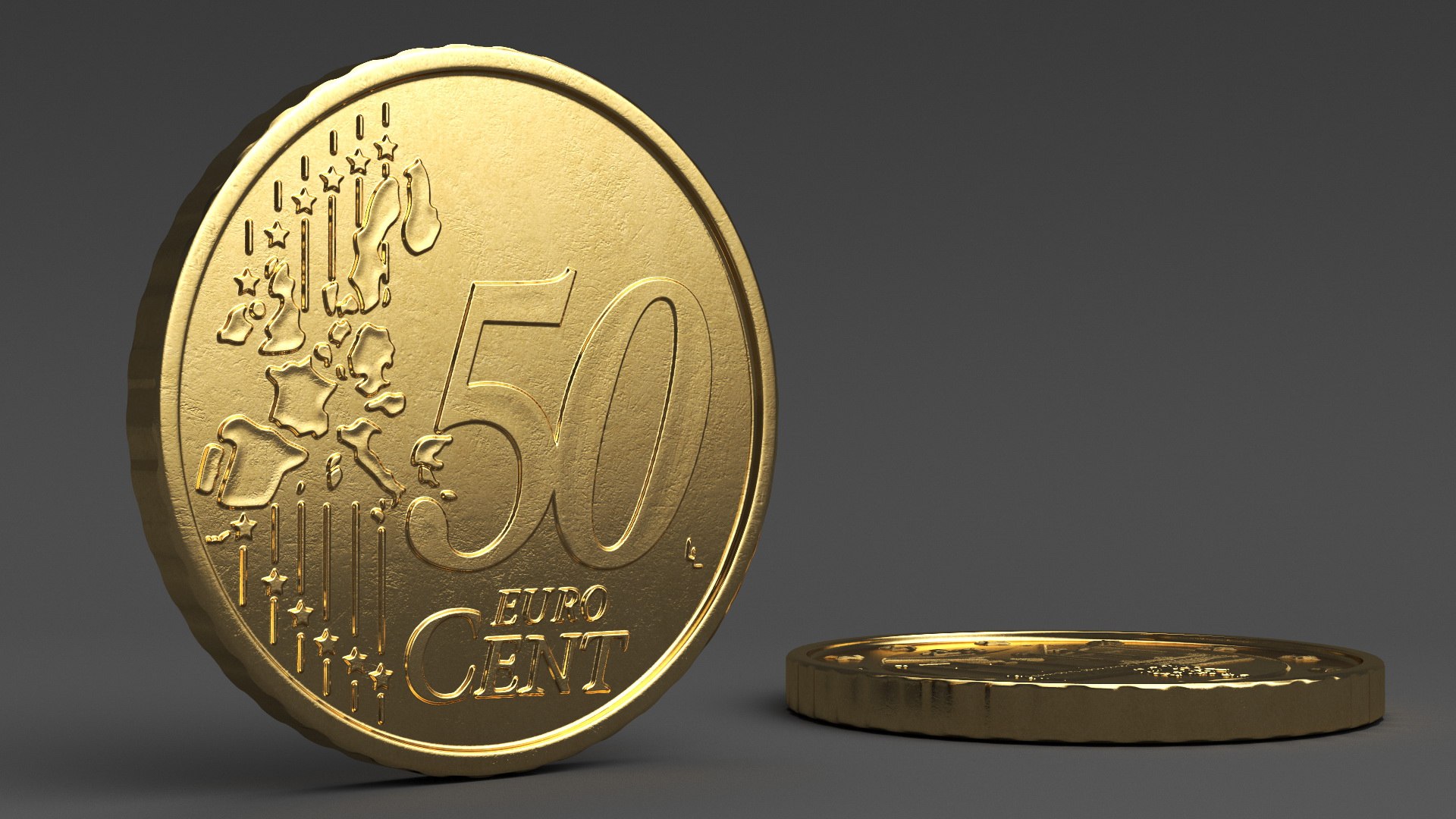 3D Germany 50 Cent Model - TurboSquid 2121386