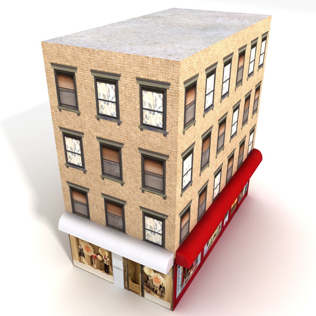 City Building Block 3D Model - TurboSquid 1212307