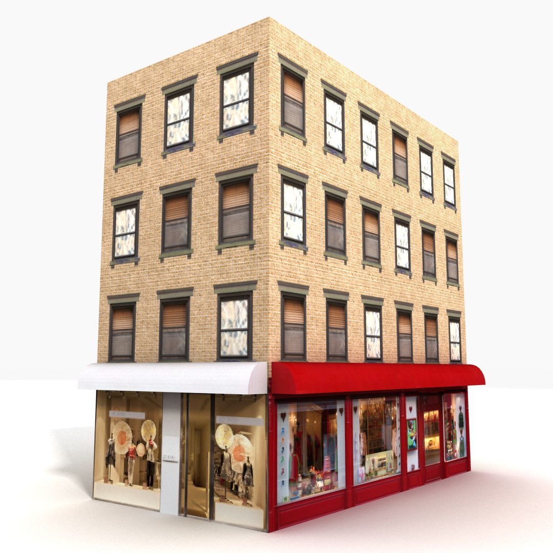 City building block 3D model - TurboSquid 1212307