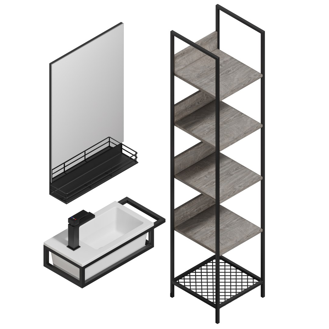 Stworki Nyborg 50-70-100 And Shelf 3D Model - TurboSquid 2189592
