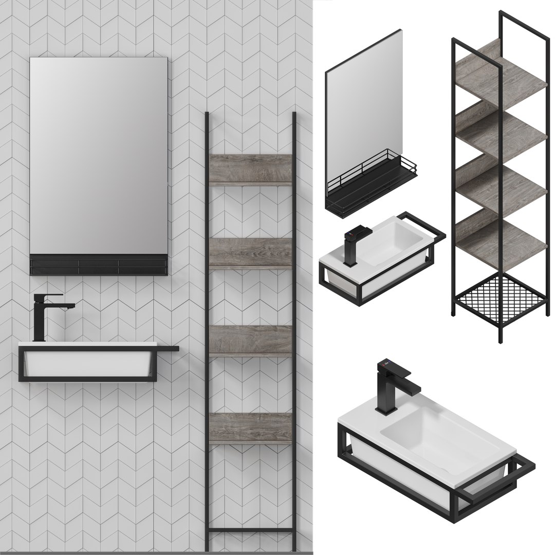 Stworki Nyborg 50-70-100 And Shelf 3D Model - TurboSquid 2189592