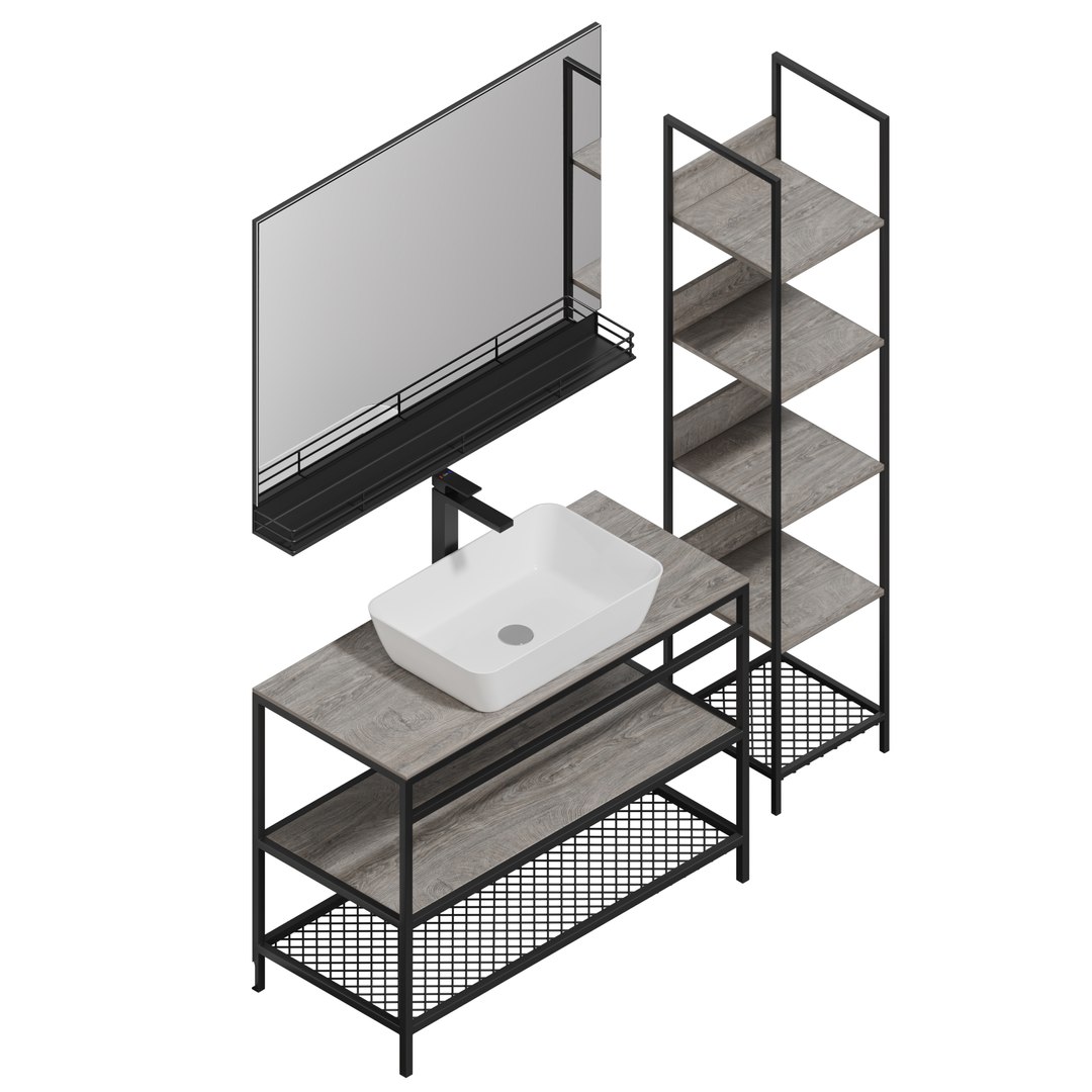 Stworki Nyborg 50-70-100 And Shelf 3D Model - TurboSquid 2189592