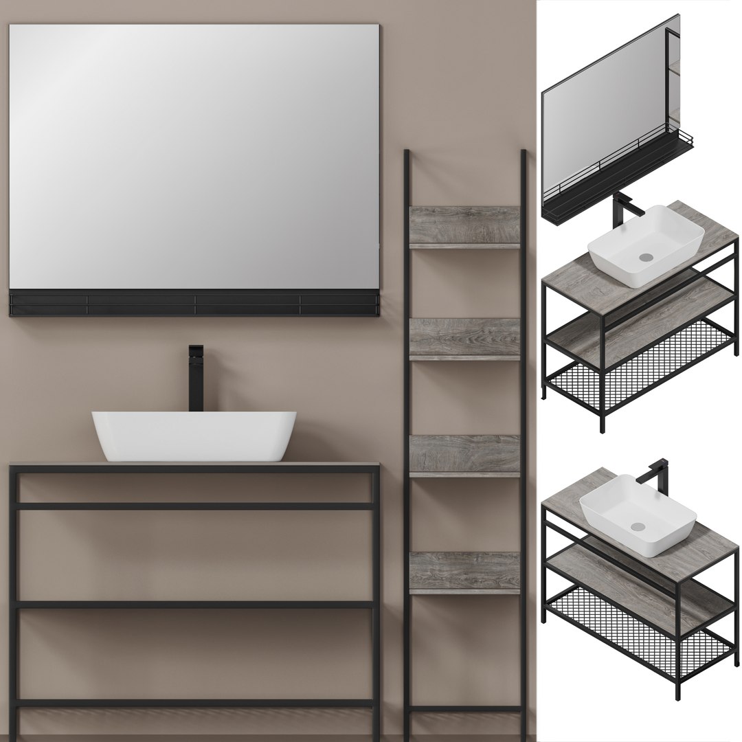 Stworki Nyborg 50-70-100 And Shelf 3D Model - TurboSquid 2189592