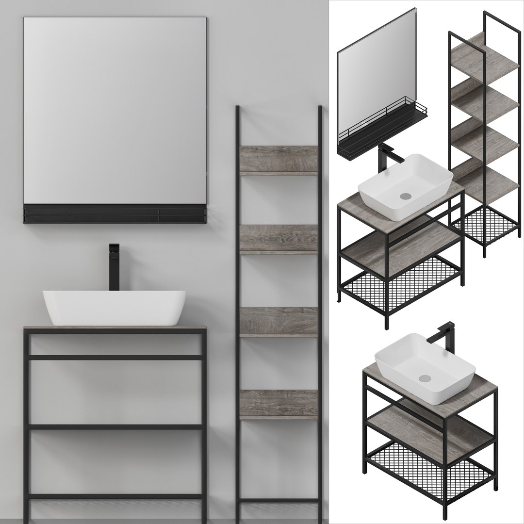 Stworki Nyborg 50-70-100 And Shelf 3D Model - TurboSquid 2189592