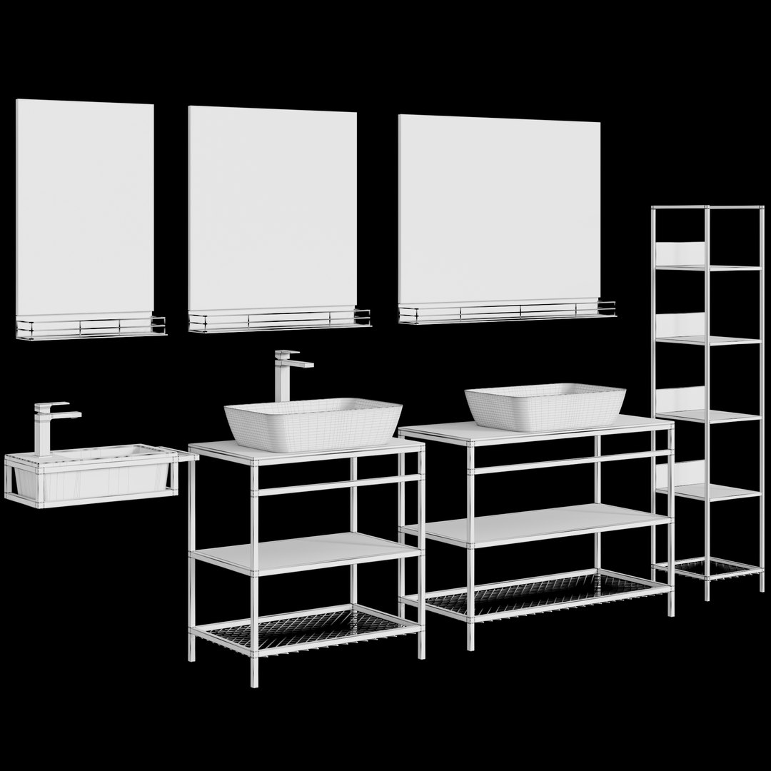 Stworki Nyborg 50-70-100 And Shelf 3D Model - TurboSquid 2189592