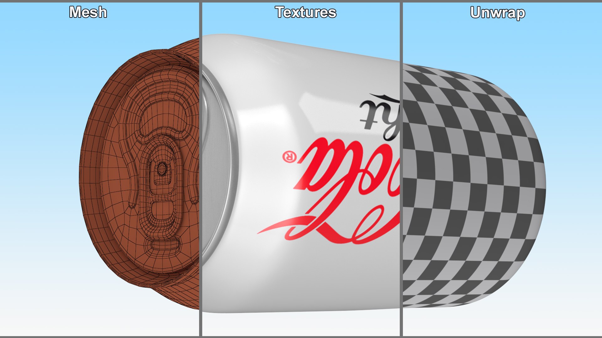 Coca Cola Light Can Model - TurboSquid 2197332