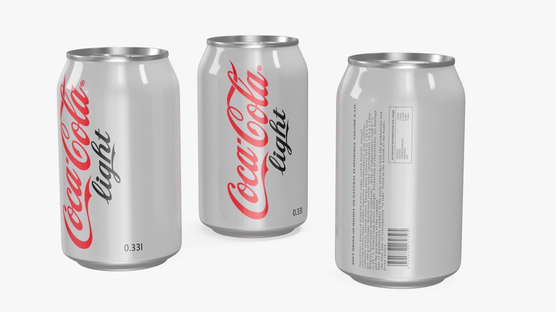 Coca Cola Light Can Model - TurboSquid 2197332