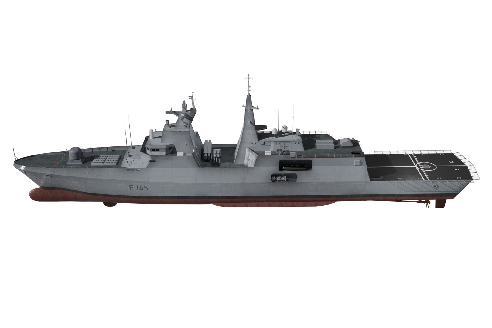 3D South Africa Navy Valor Class Frigate Model - TurboSquid 2303775