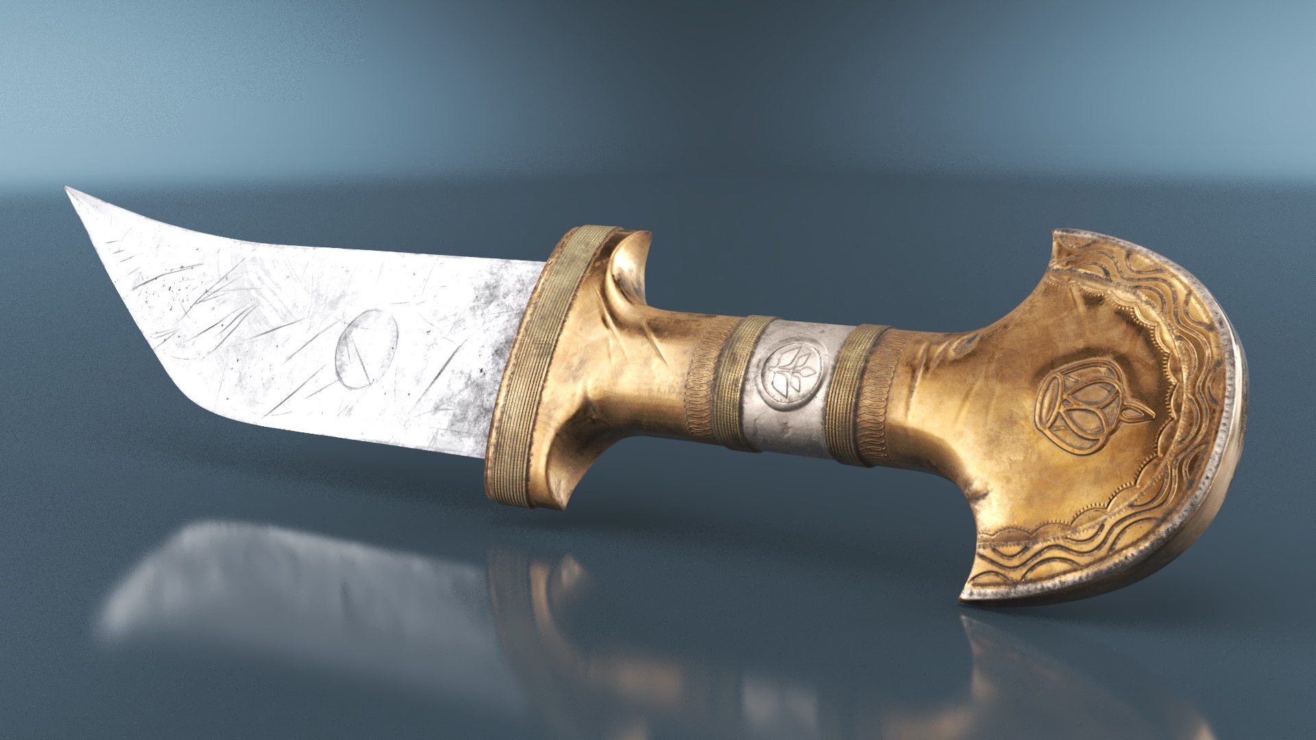 3D Engraved Ceremonial Dagger - TurboSquid 2424611