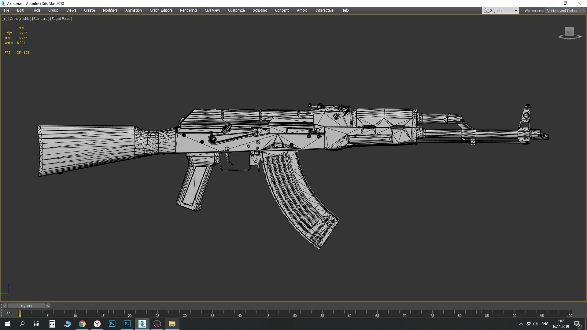 Akm Low-poly Pbr Model - TurboSquid 1471945