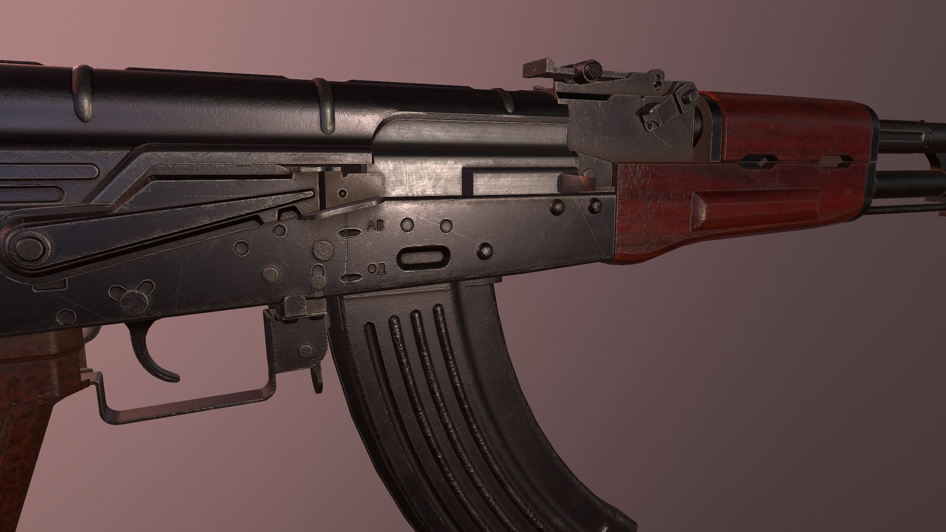 Akm Low-poly Pbr Model - TurboSquid 1471945