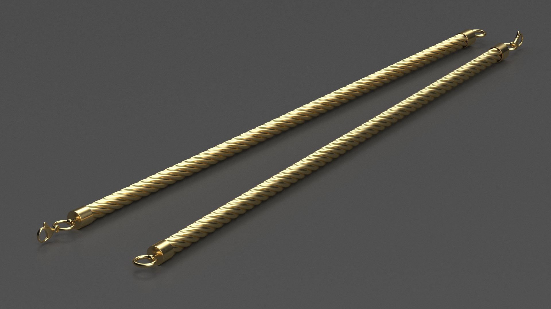 Solid Cable Jewelry Chain Gold Model - TurboSquid 2244492