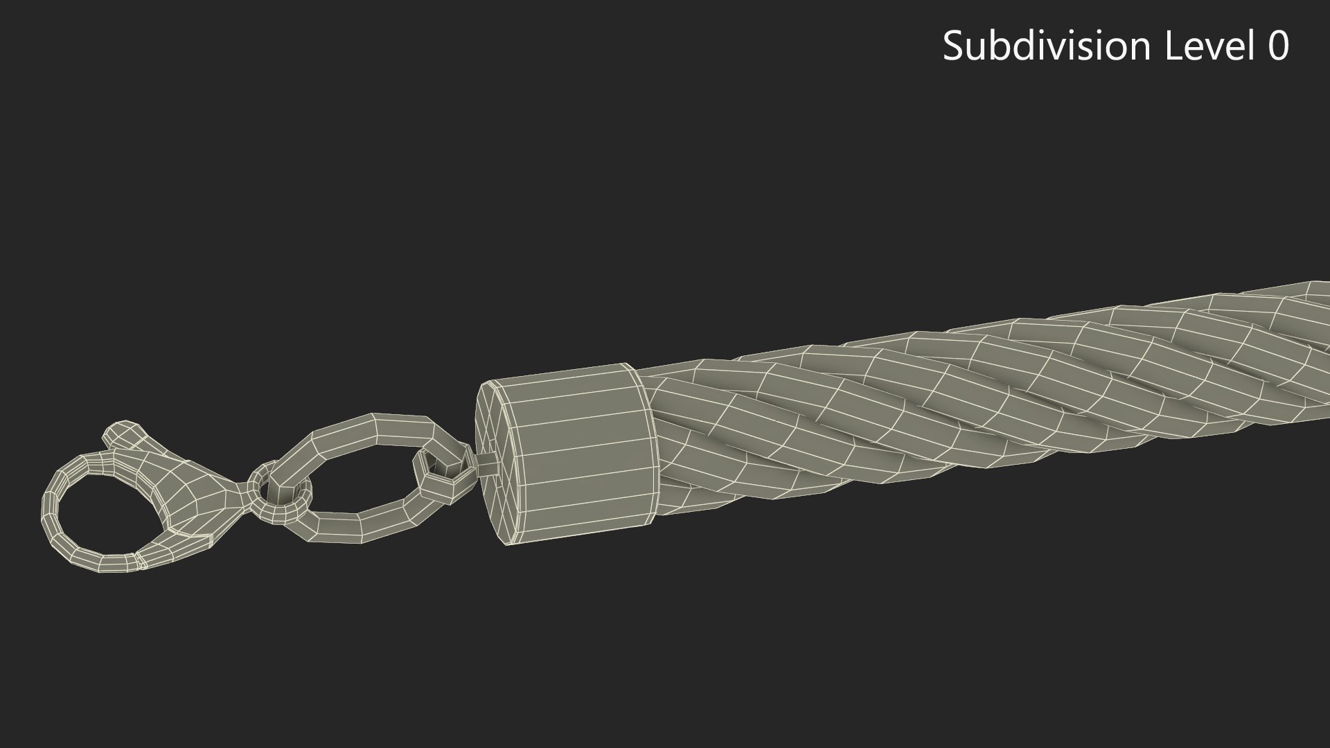 Solid Cable Jewelry Chain Gold Model - TurboSquid 2244492