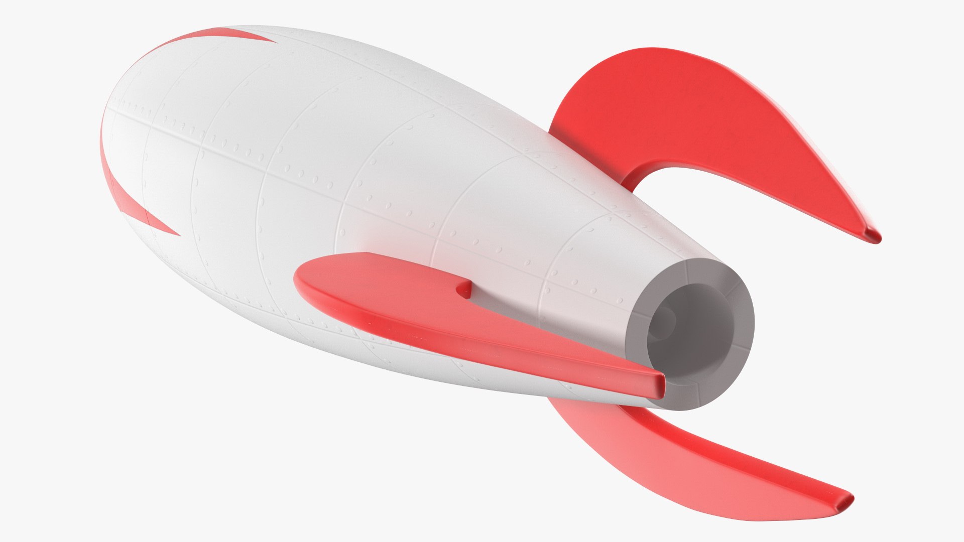 Vintage Space Rocket White 3D Model - TurboSquid 2112676