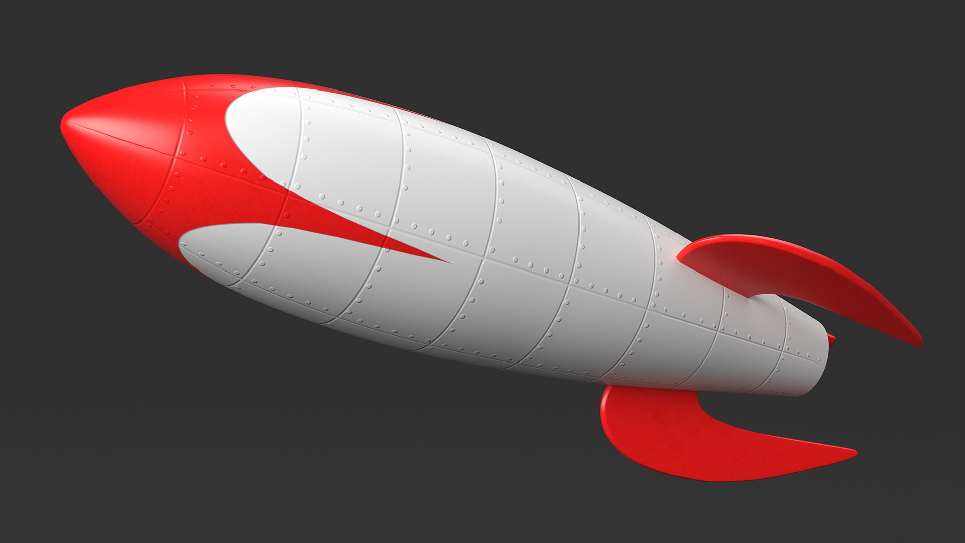 Vintage Space Rocket White 3D Model - TurboSquid 2112676
