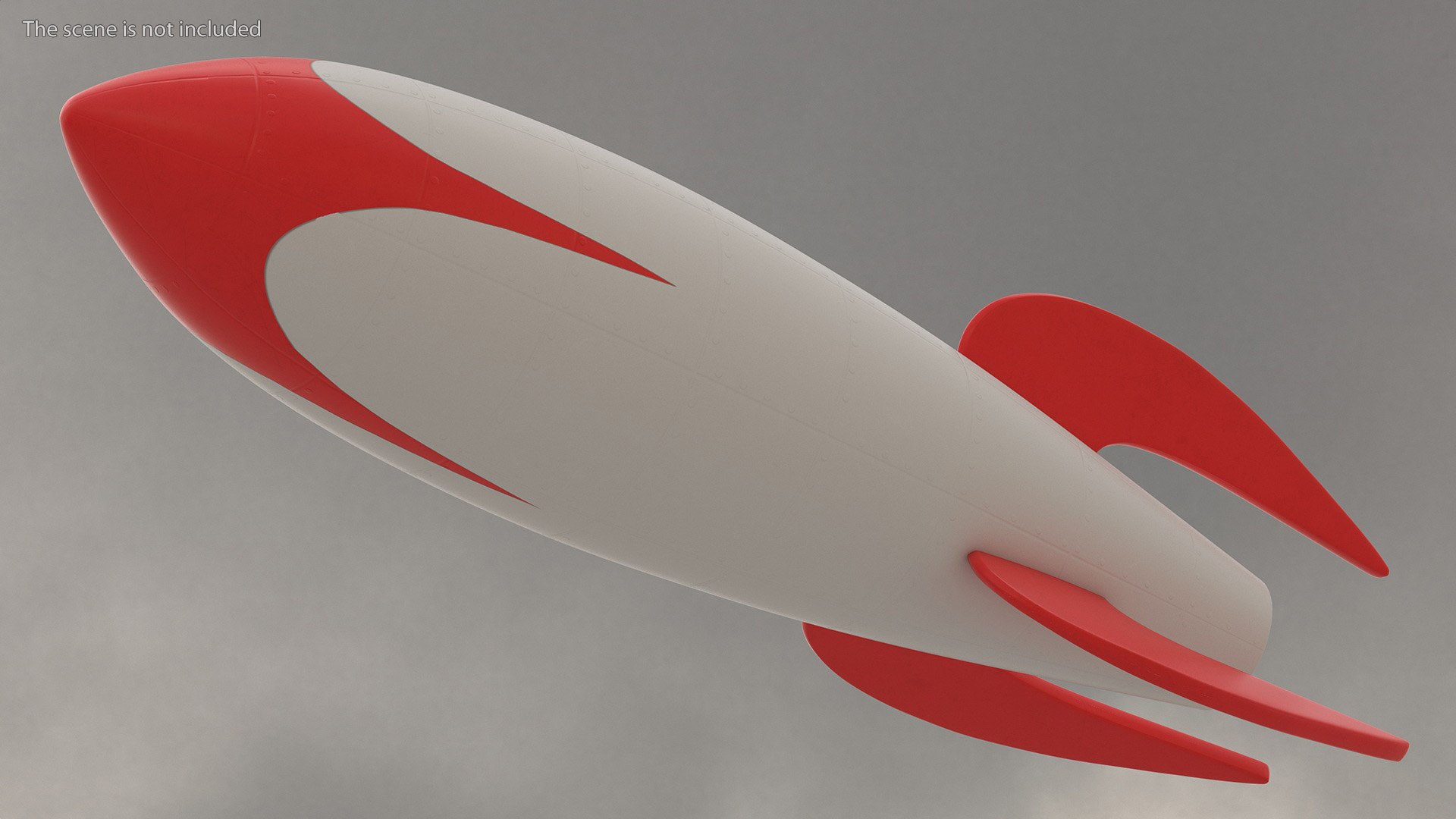 Vintage Space Rocket White 3D Model - TurboSquid 2112676