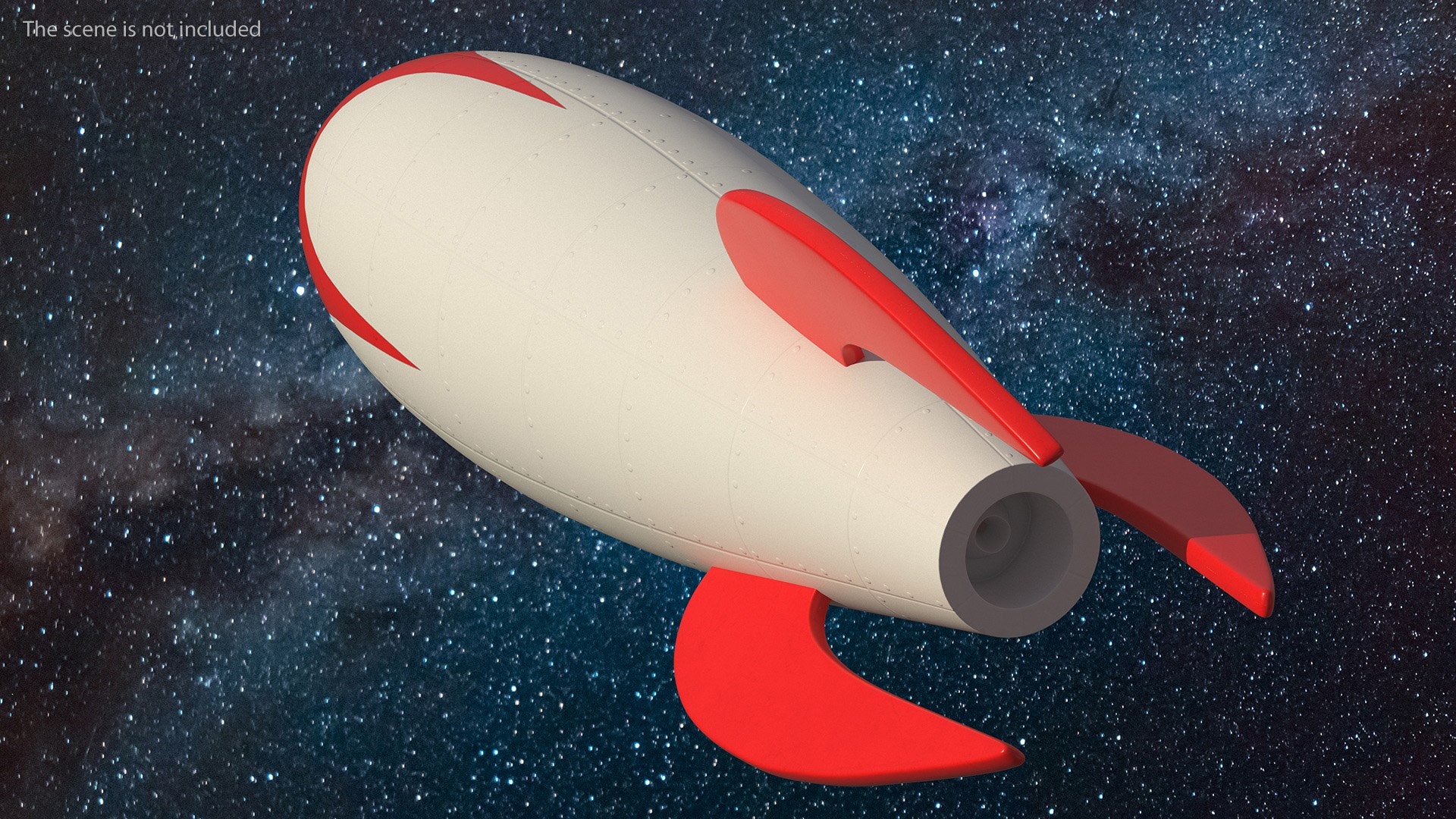 Vintage Space Rocket White 3D Model - TurboSquid 2112676