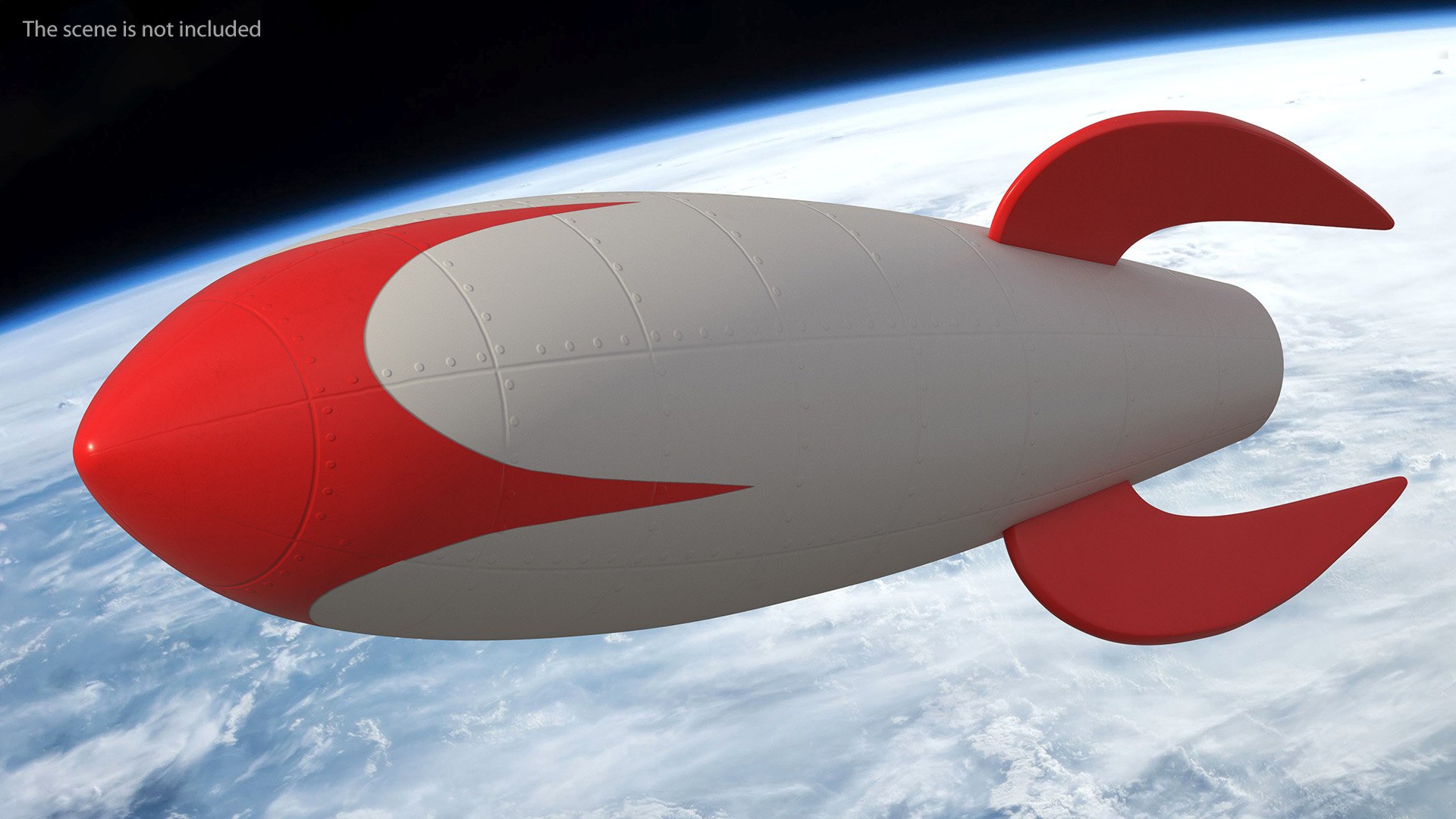 Vintage Space Rocket White 3D Model - TurboSquid 2112676