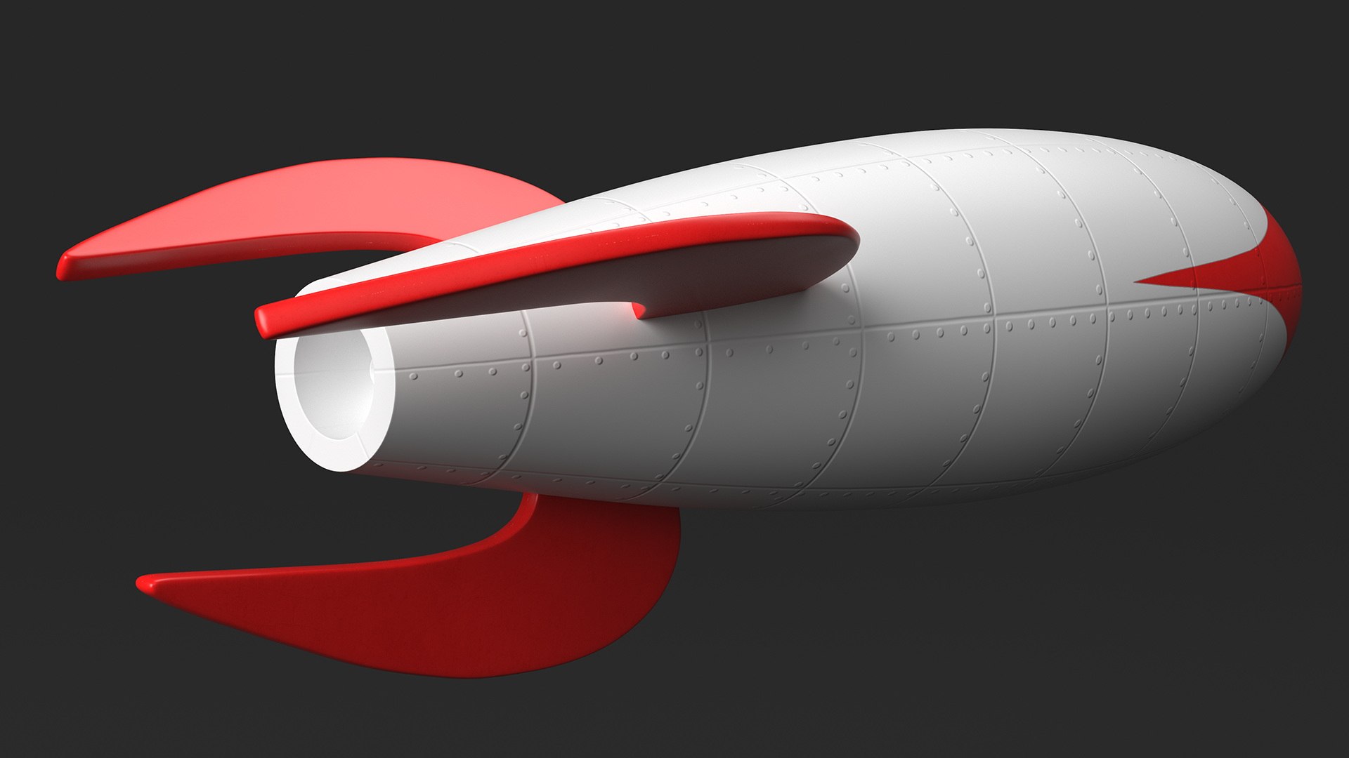 Vintage Space Rocket White 3D Model - TurboSquid 2112676